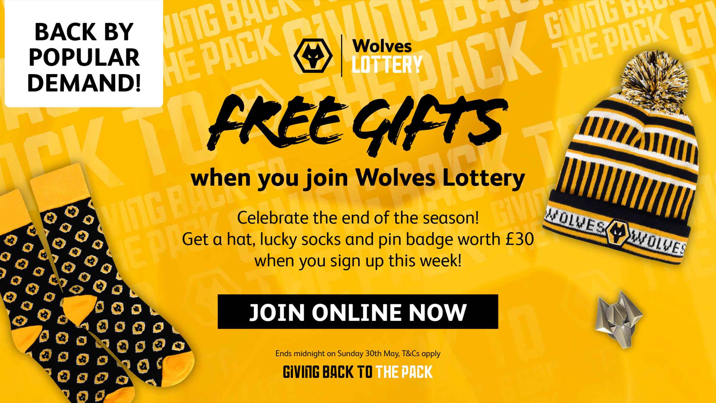 Enjoy a free gift pack with Wolves Lottery | Club | News ...