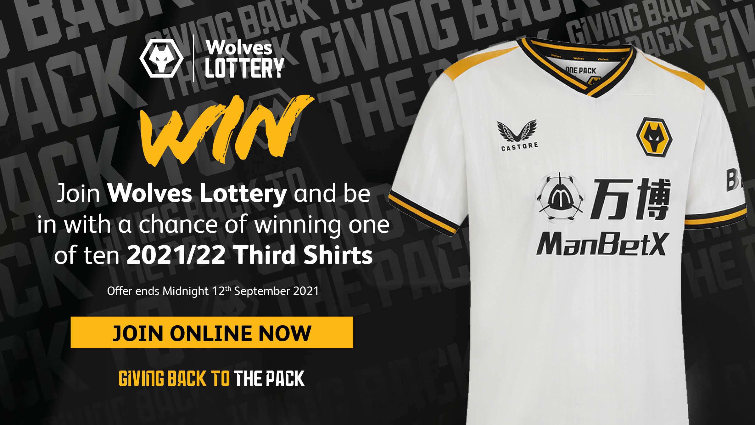 Win the new third shirt with Wolves Lottery | Club | News ...