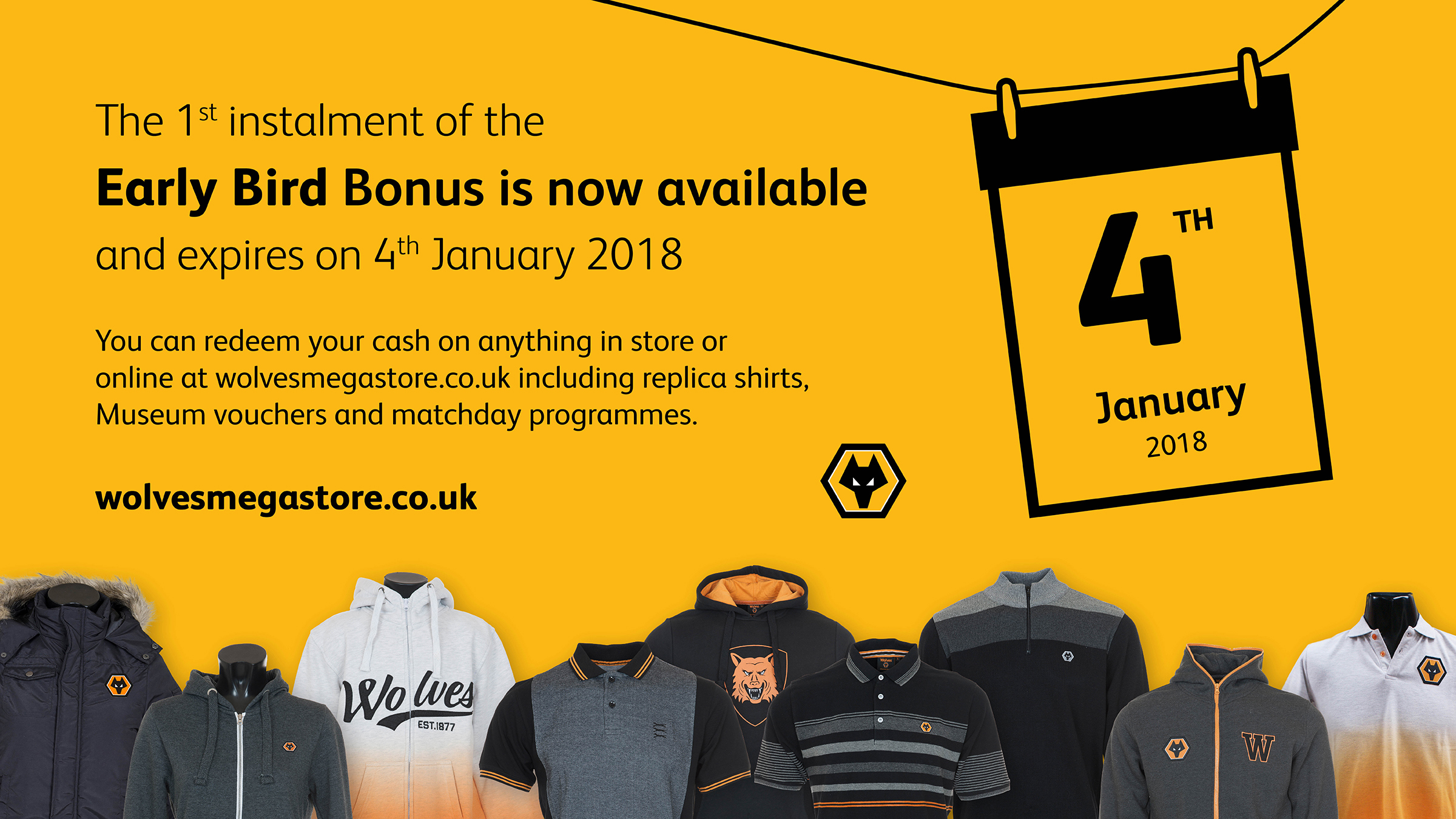 First Early Bird Bonus Approaches Expiry | Club | News | Wolverhampton ...