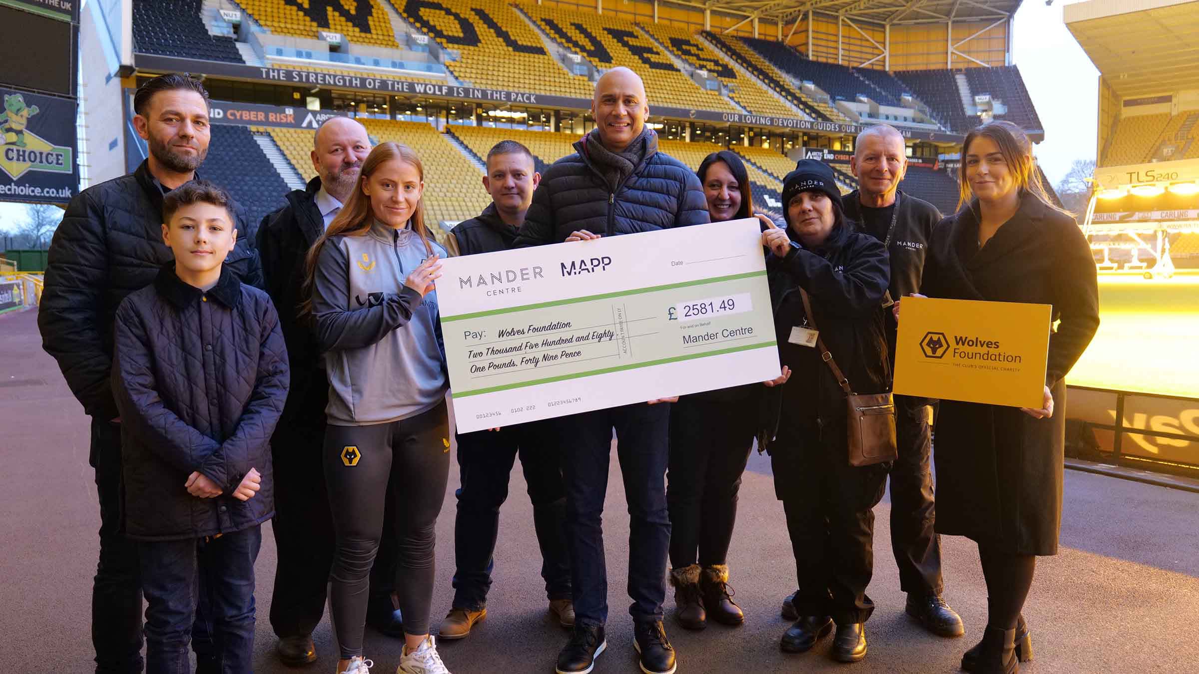 Mander Centre raises over £2500 for Wolves Foundation | Foundation ...